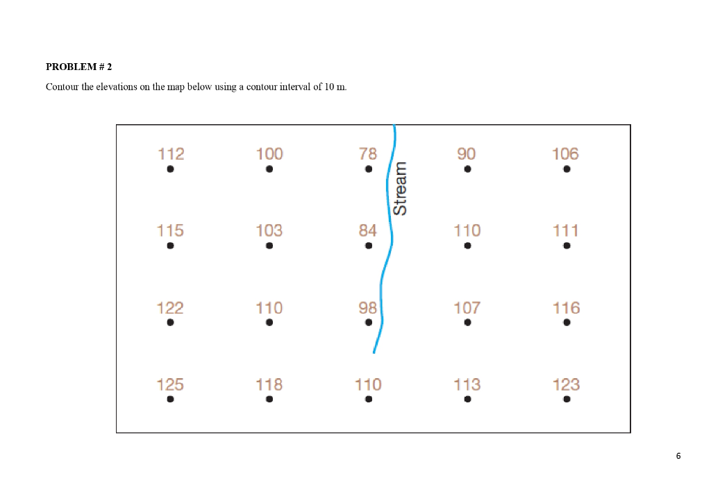 Solved • Contour lines for most areas should be smooth, | Chegg.com