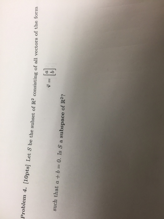 Solved Problem 4. [10pts] Let S be the subset of R2 | Chegg.com