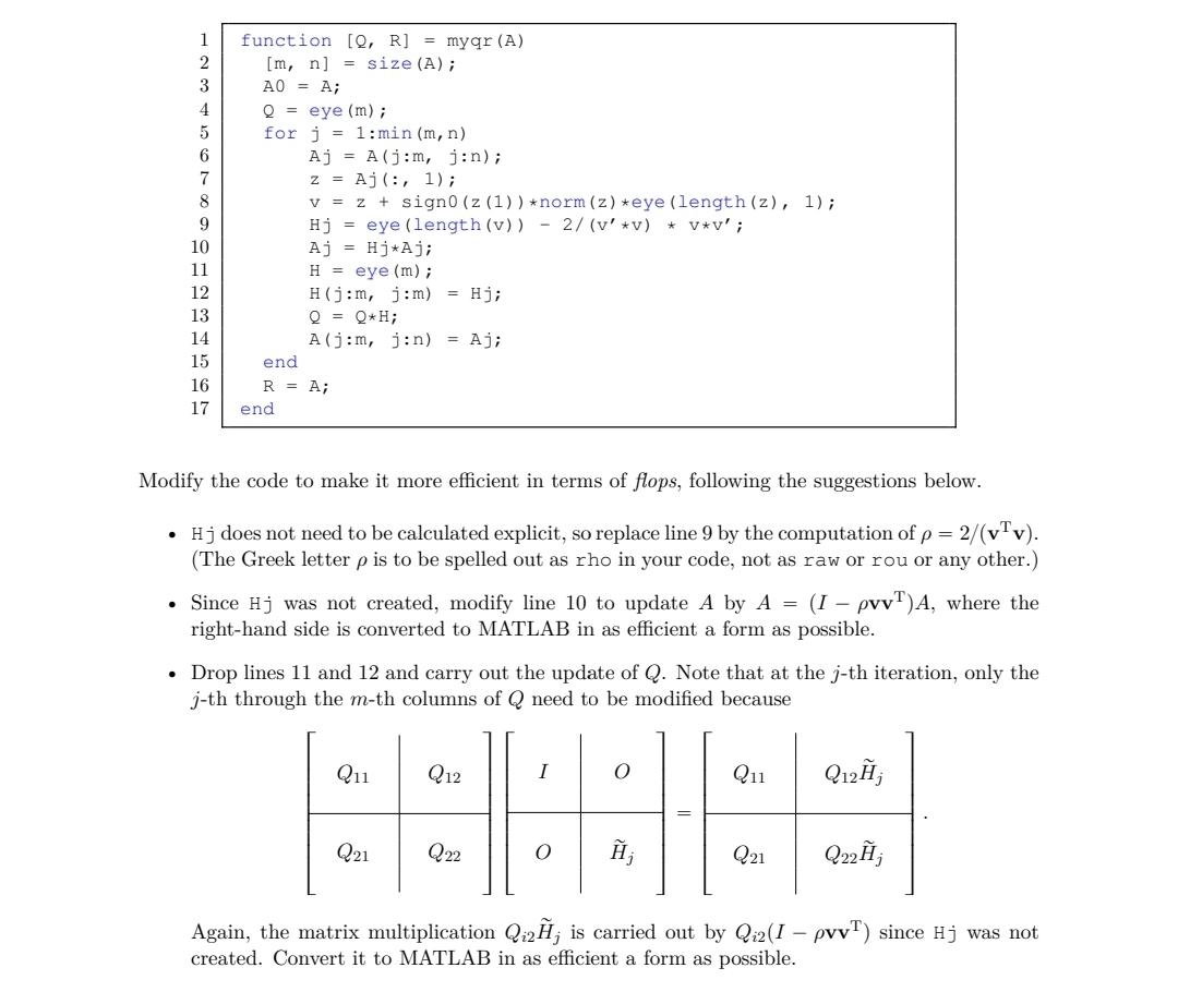 (This problem deals with Matlab code) Please follow | Chegg.com