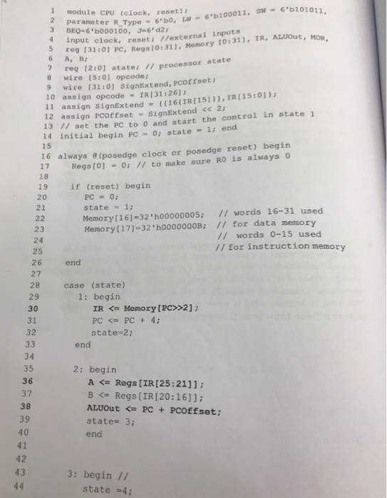 Solved 8 The Verilog code for the behavioural specification | Chegg.com