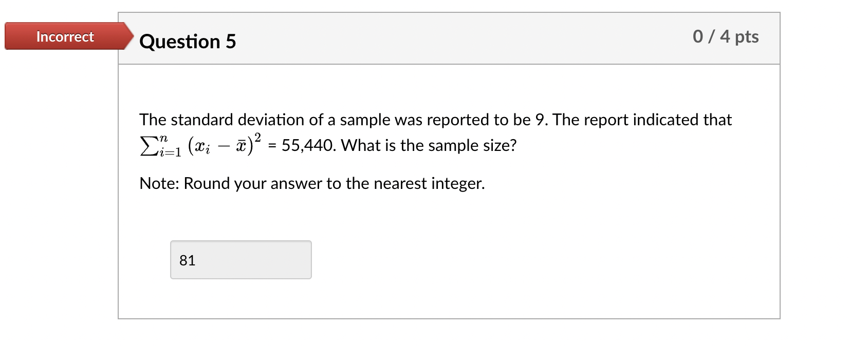 Solved The standard deviation of a sample was reported to be | Chegg.com