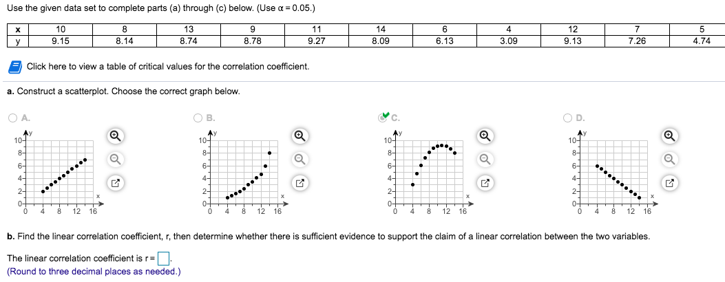 Solved Match these values of r with the accompanying | Chegg.com