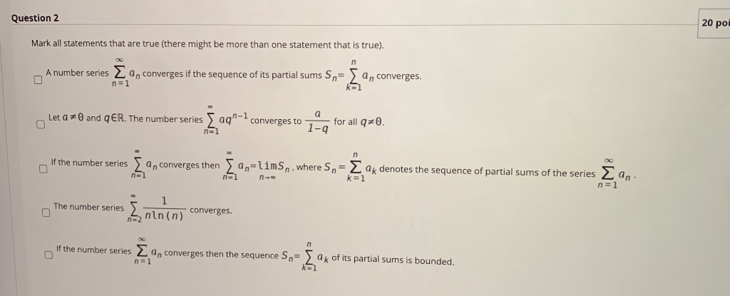 Solved Question 2 20 poi Mark all statements that are true | Chegg.com