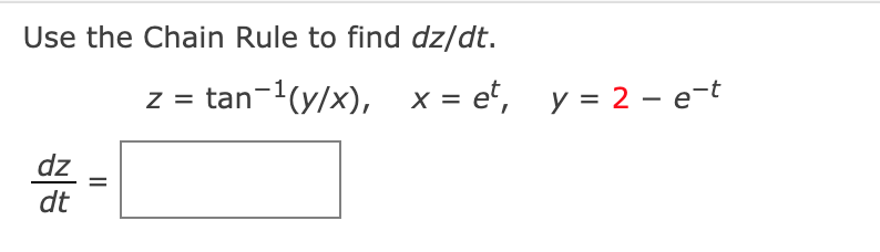 Solved Use the Chain Rule to find dz/dt. | Chegg.com