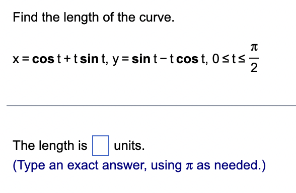 Solved Find the length of the curve. | Chegg.com