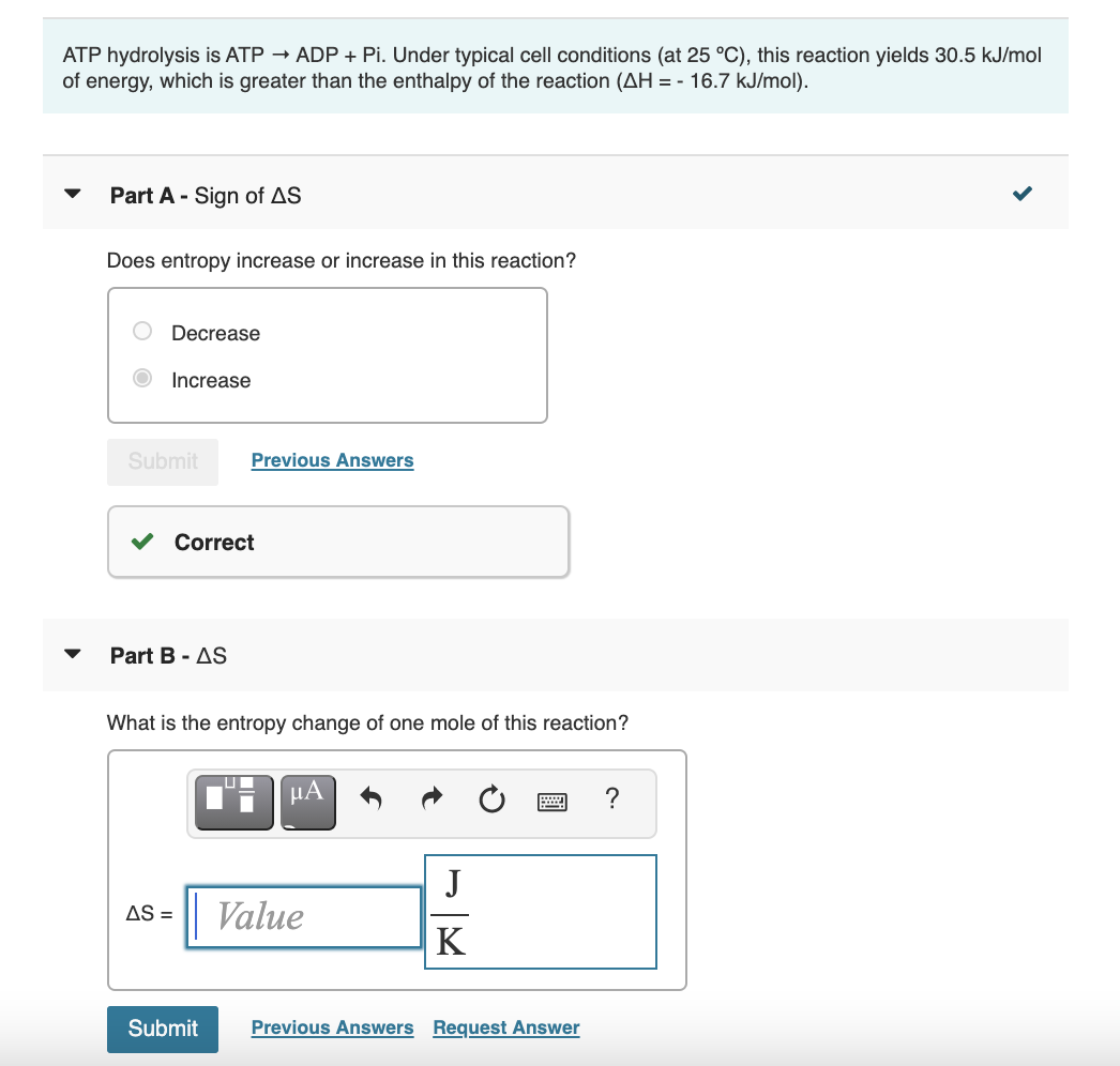 Solved ATP hydrolysis is ATP + ADP + Pi. Under typical cell | Chegg.com