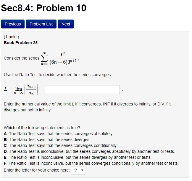 Solved Sec8.4: Problem 10 Next Previous Problem List (1 | Chegg.com