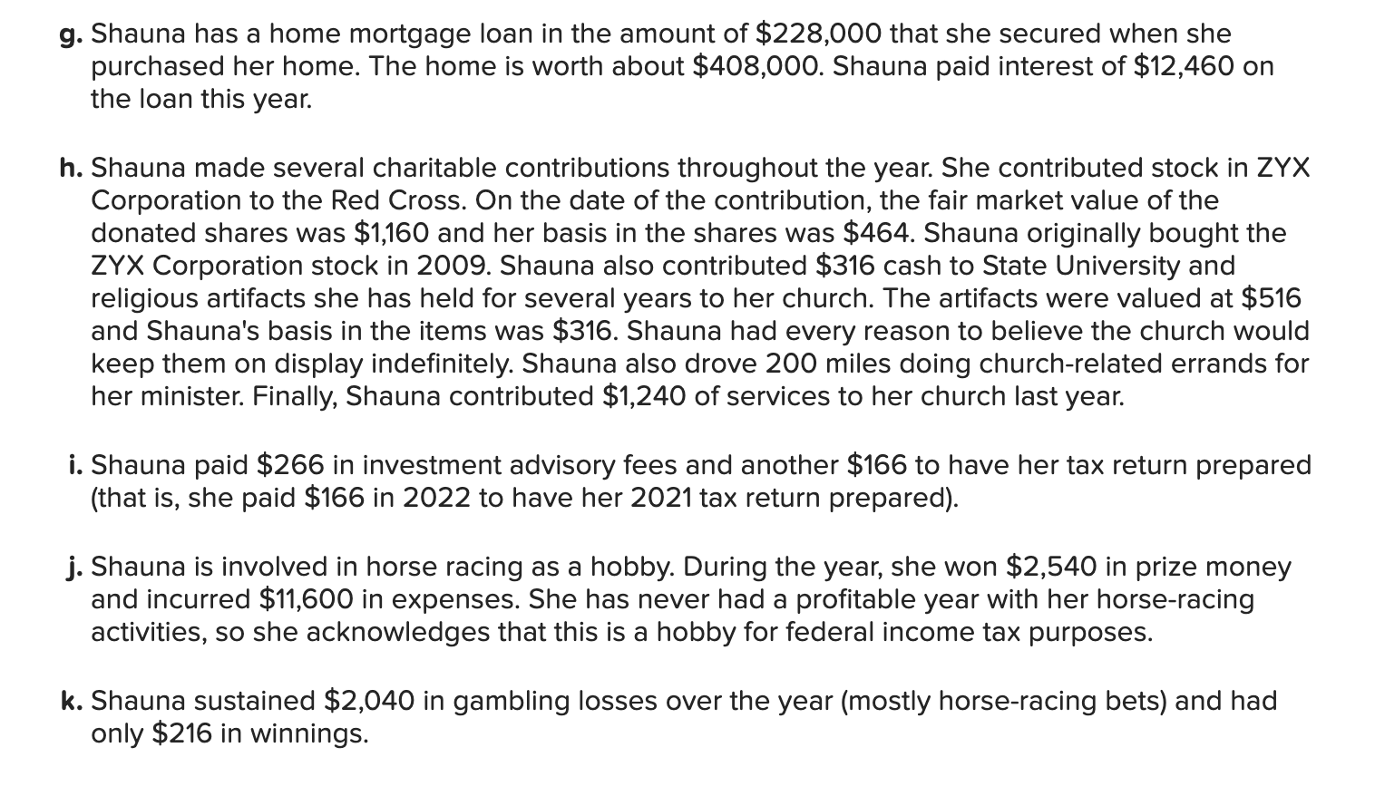 Solved Shauna Coleman is single. She is employed as an | Chegg.com