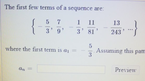 Solved 1. For the sequence defined | Chegg.com