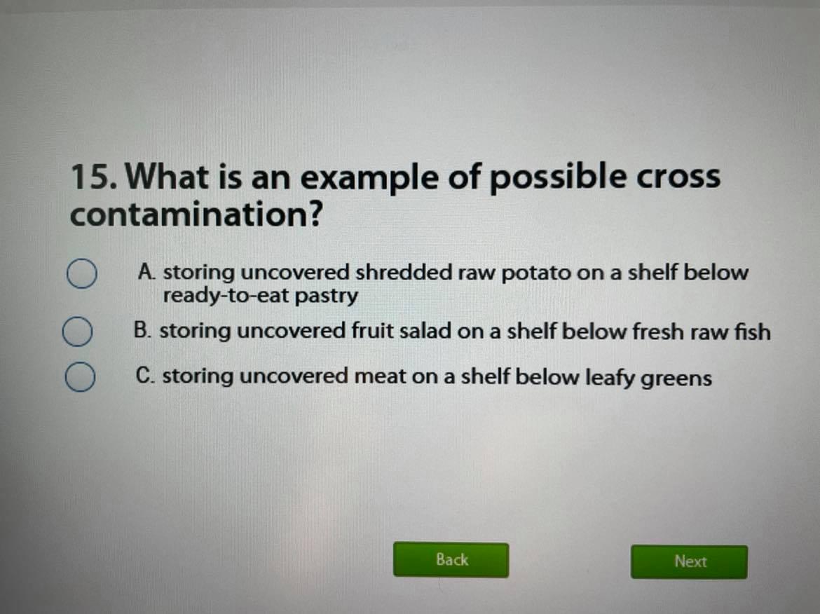 Solved 15. What is an example of possible cross | Chegg.com