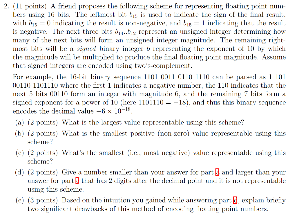 Solved (11 points) A friend proposes the following scheme | Chegg.com