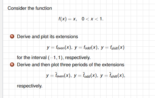 Solved Consider the function f(x)=x,0 | Chegg.com