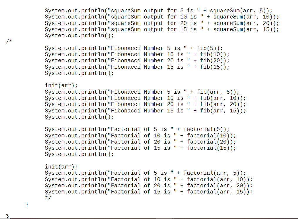 Solved Part 3: Implement factorial This method also takes in | Chegg.com