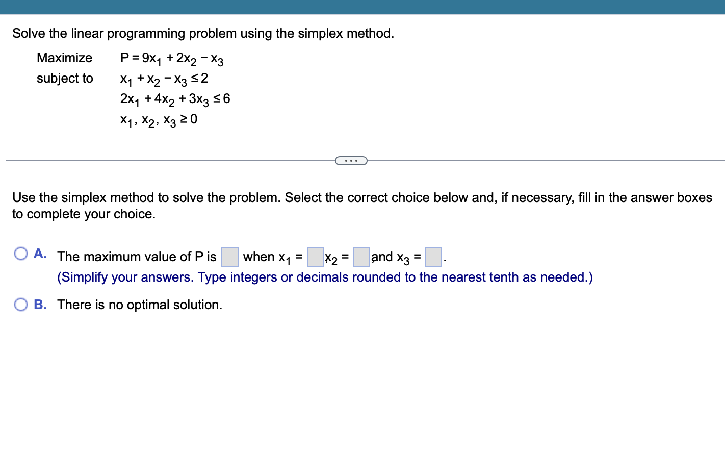 Solved Solve the linear programming problem using the | Chegg.com
