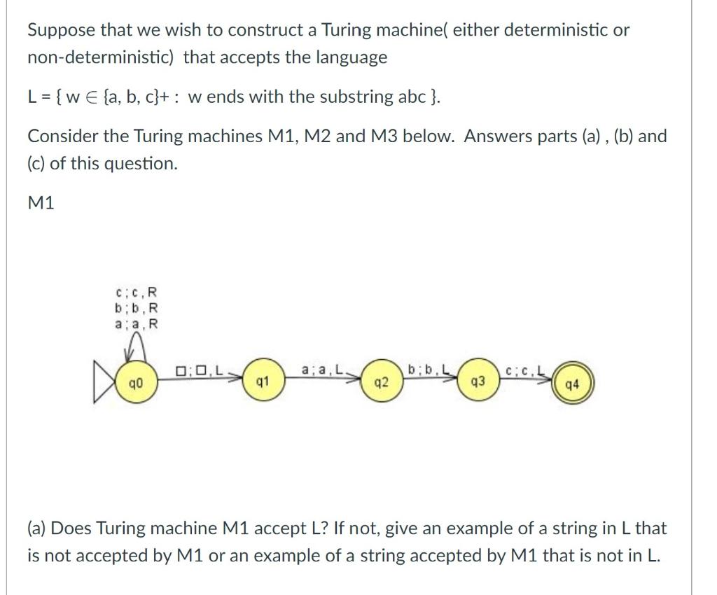Solved Suppose that we wish to construct a Turing machinel | Chegg.com