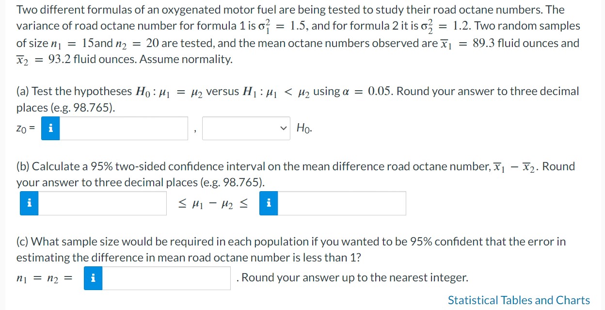 Solved Two different formulas of an oxygenated motor fuel | Chegg.com
