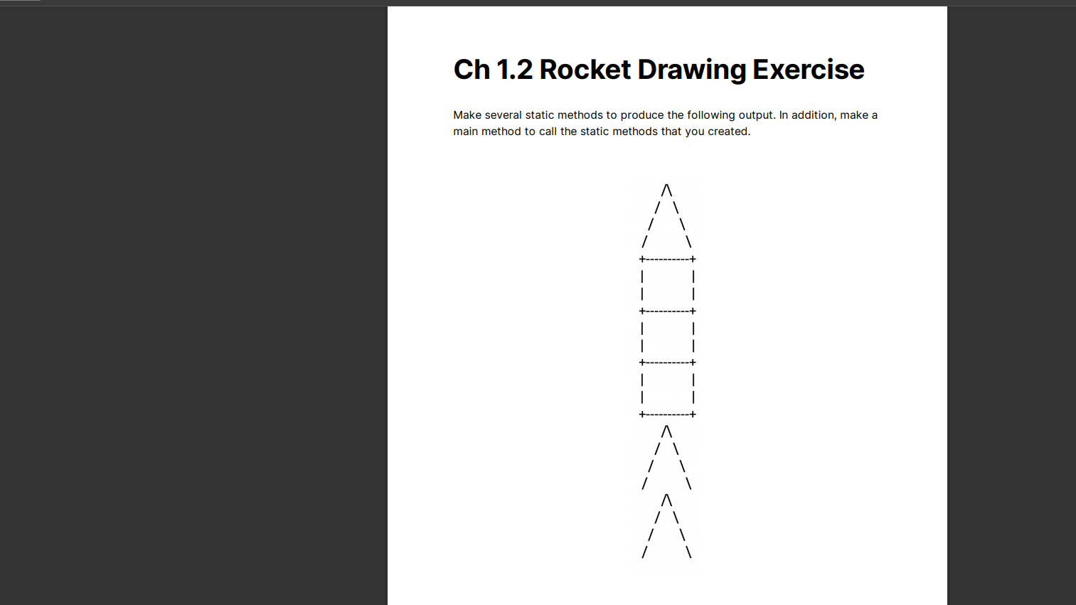 Solved Ch 1.2 Rocket Drawing Exercise Make several static | Chegg.com