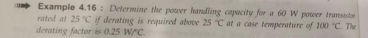 Solved Example 4.16 : Determine the power handling capacity | Chegg.com
