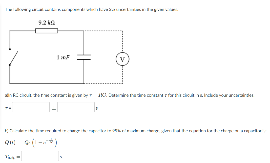 Solved The following circuit contains components which have | Chegg.com