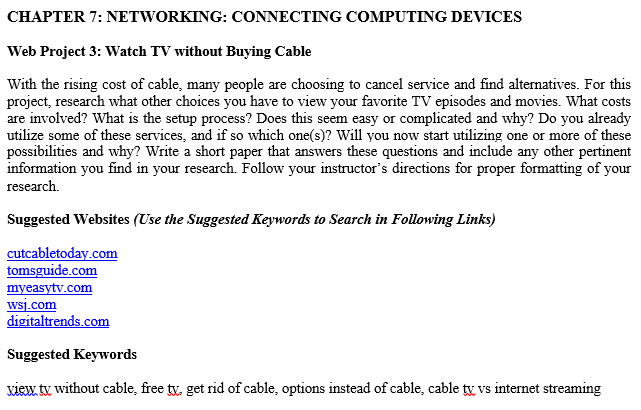 CHAPTER 7: NETWORKING: CONNECTING COMPUTING DEVICES | Chegg.com