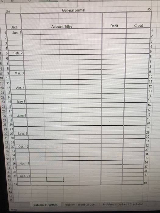 Solved Problem 11 Use the Excel working papers provided in | Chegg.com