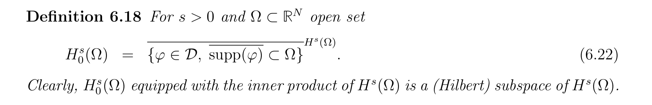 Solved Sobolev Spaces un ir (6.3) The definition of W?P(2) | Chegg.com