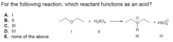 Solved For the following reaction, which reactant functions | Chegg.com