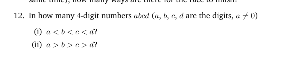 Solved In how many 4-digit numbers are the digits, | Chegg.com