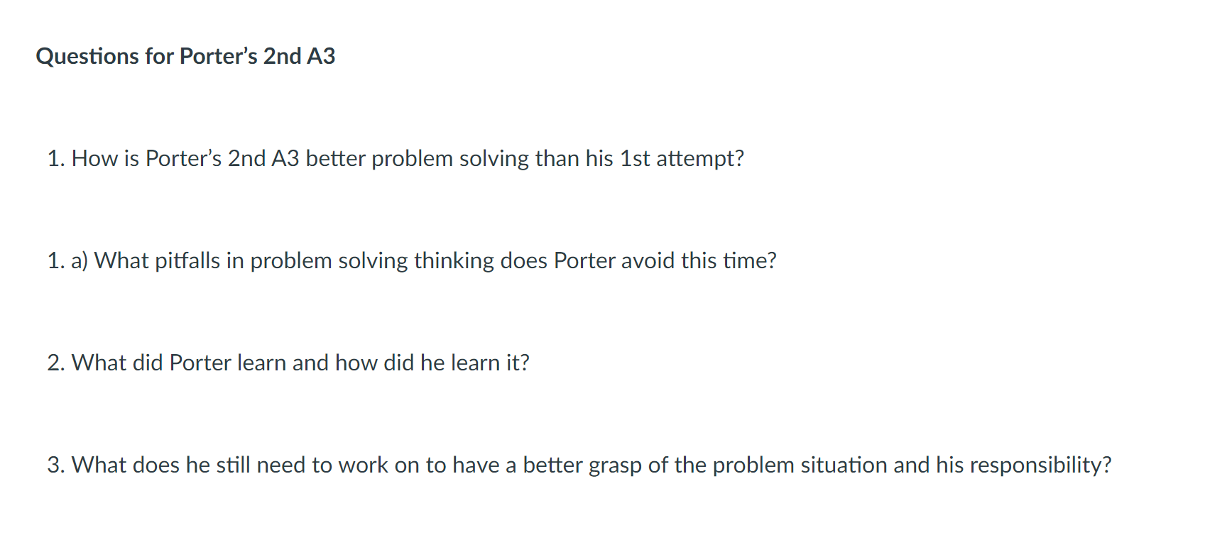 Solved Questions for Porter's 2nd A3 1. How is Porter's 2 nd | Chegg.com