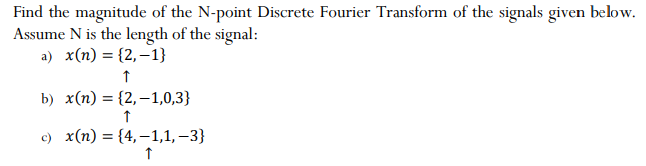 Solved Find the magnitude of the N-point Discrete Fourier | Chegg.com Solved Find the magnitude of the N-point Discrete Fourier | Chegg.com