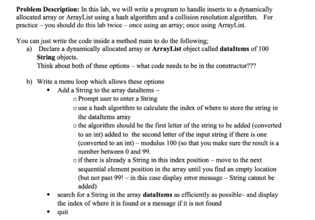Solved Problem Description In This Lab We Will Write A 