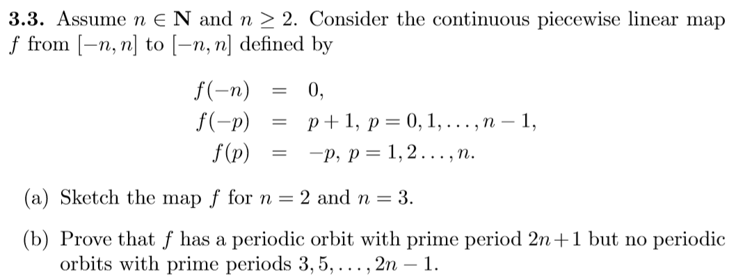 Solved 3.3. Assume n∈N and n≥2. Consider the continuous | Chegg.com