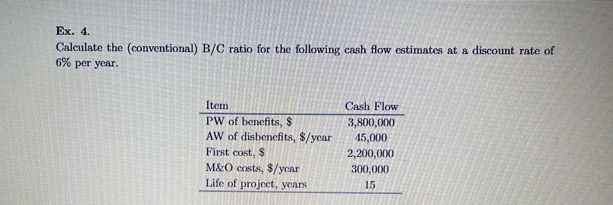 Solved Ex. 3.The modified BC ﻿ratio for a city-owned | Chegg.com