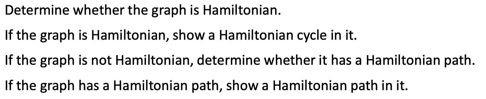Solved Determine whether the graph is Hamiltonian. If the | Chegg.com