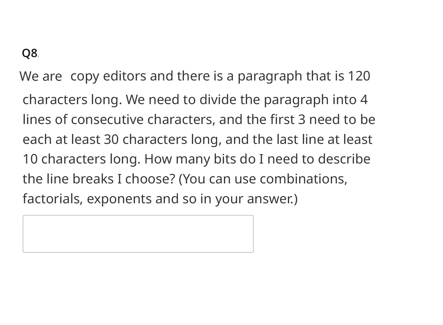 Solved Q8.We are copy editors and there is a paragraph that | Chegg.com