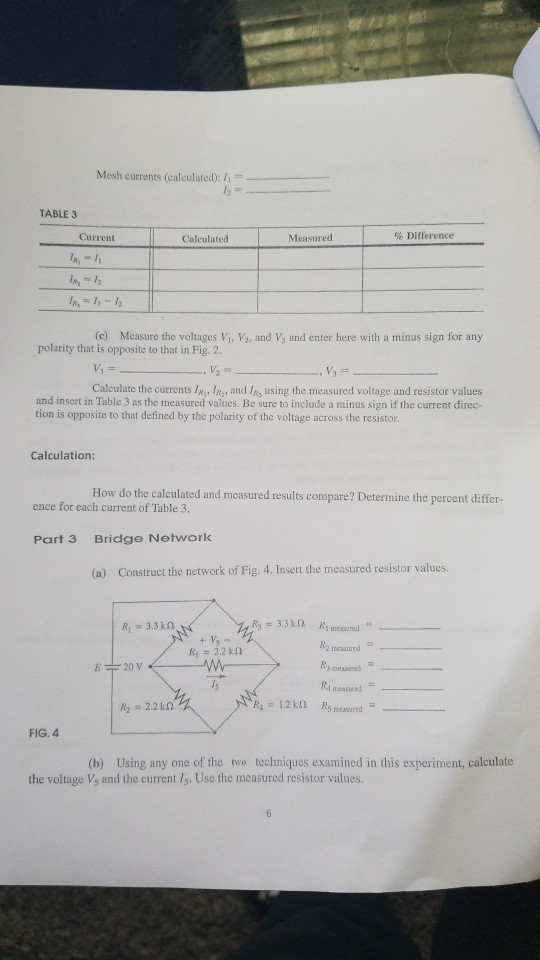 Solved Part 2 Mesh Analysis (a) Construct the network of | Chegg.com