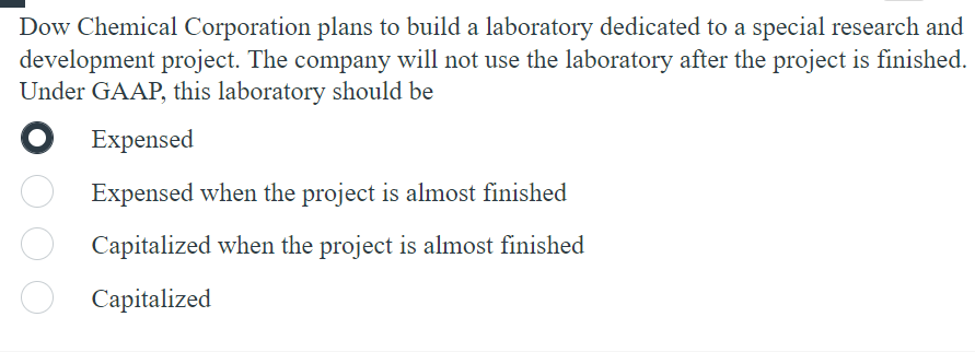 Solved Dow Chemical Corporation plans to build a laboratory | Chegg.com