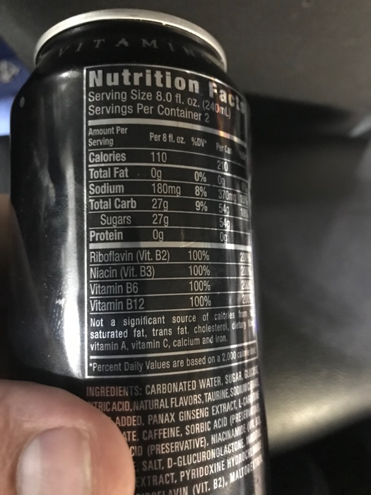 Monster Can Nutrition Facts