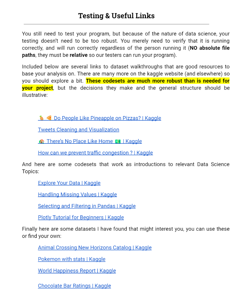 Solved Your task is to carry out some data science on a | Chegg.com