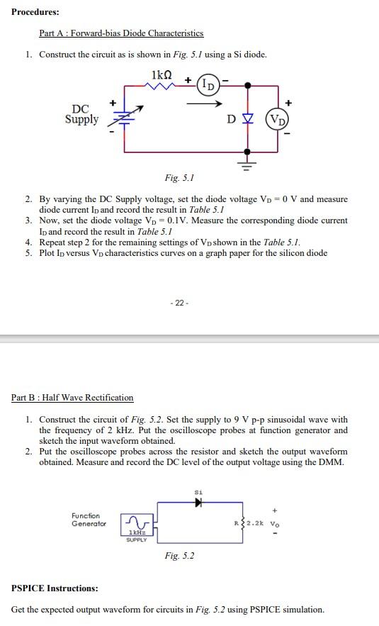 Solved 1. Diode theory (I-V characterisitc & Rectifier) 2. | Chegg.com