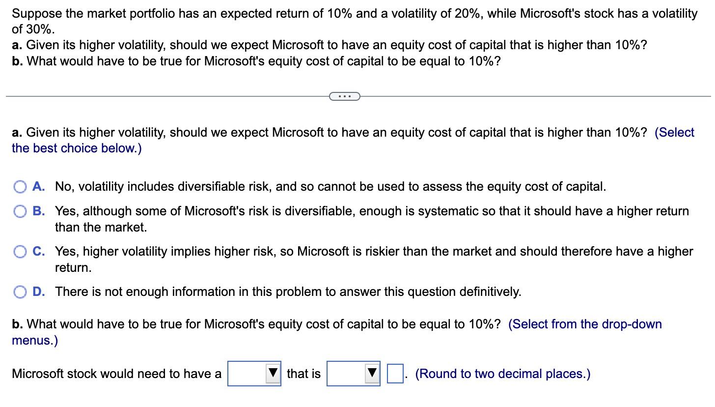 Solved For part b) the first drop-down options are | Chegg.com