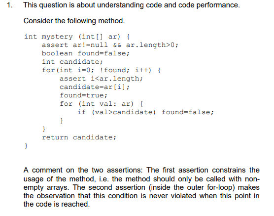 Solved 1. This question is about understanding code and code | Chegg.com