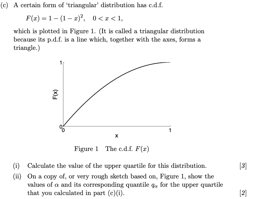 Solved: (c) A Certain Form Of 'triangular Distribution Has... | Chegg.com