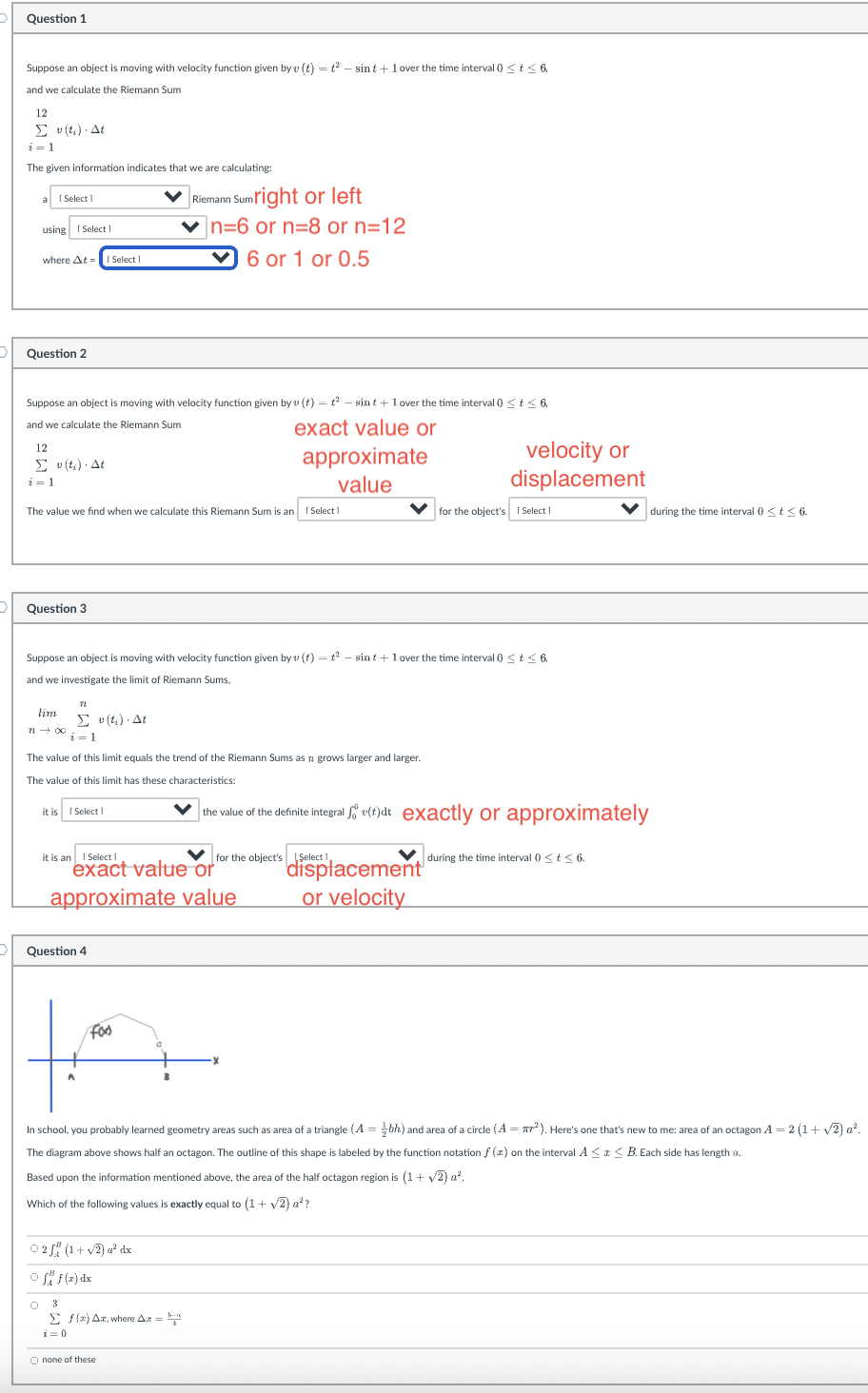 Solved Question 1 Suppose an object is moving with velocity | Chegg.com