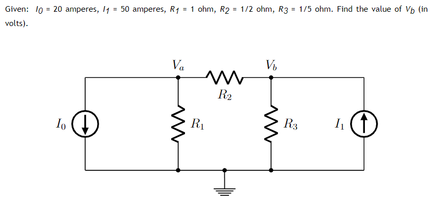 Solved Given: I0=20 amperes, | Chegg.com