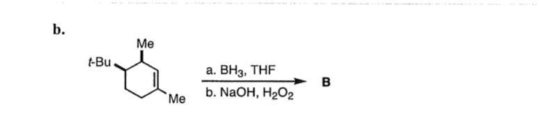 Solved b. b Me 1-Bu more Facebook a. BH3, THE b. NaOH, H202 | Chegg.com