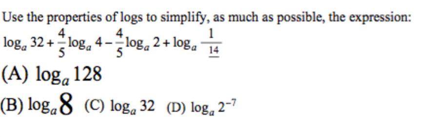 Solved 14 Use the properties of logs to simplify, as much as | Chegg.com