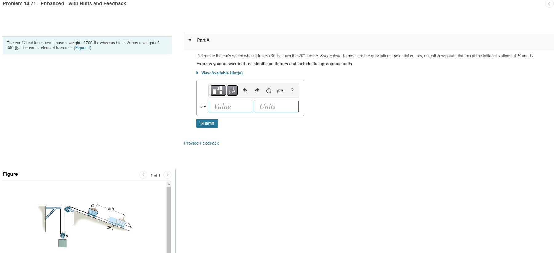 Solved Problem 14.71 - Enhanced - with Hints and Feedback | Chegg.com