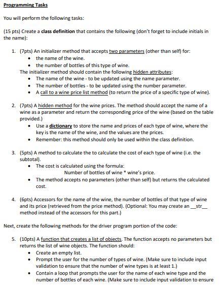 Solved Python Programming Exam 3 (9pts) Naming Rule: All | Chegg.com