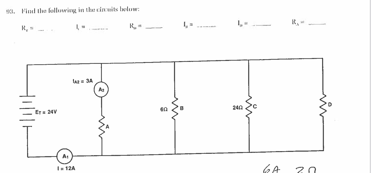 Solved Series Parallel Combination Electrica CircuitFind R | Chegg.com